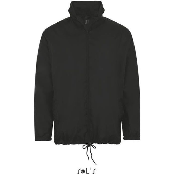 Coupe-Vent Homme - SOL'S - Shift Noir - 100% Polyester - Capuche ...