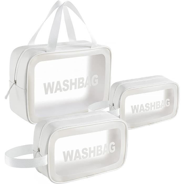 Trousse de Toilette Transparente Set Trousse de Toilette Impermeable ...