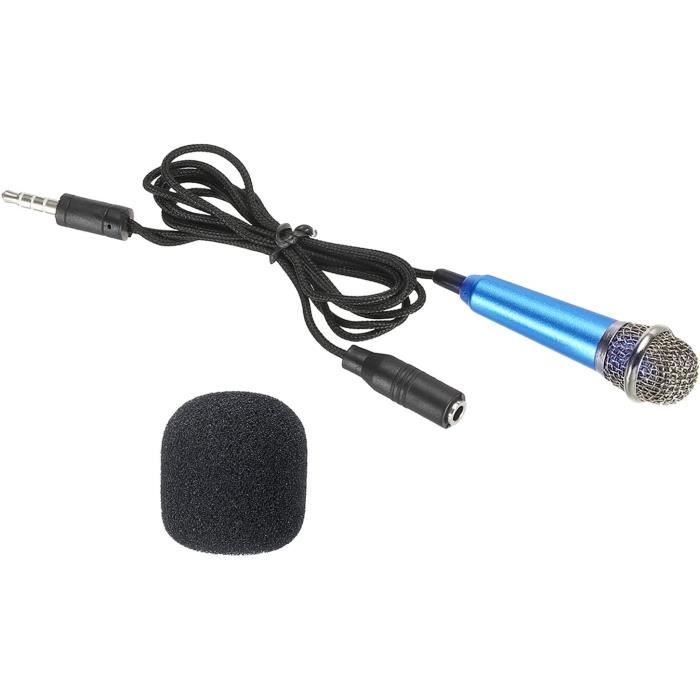 Mini Microphone Portable Vocal Microphone Bleu Pour Voice ...