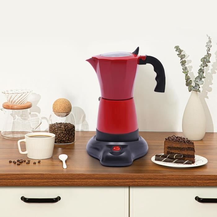 Cafetière à expresso électrique 300 ml avec base pour 6 tasses à ...