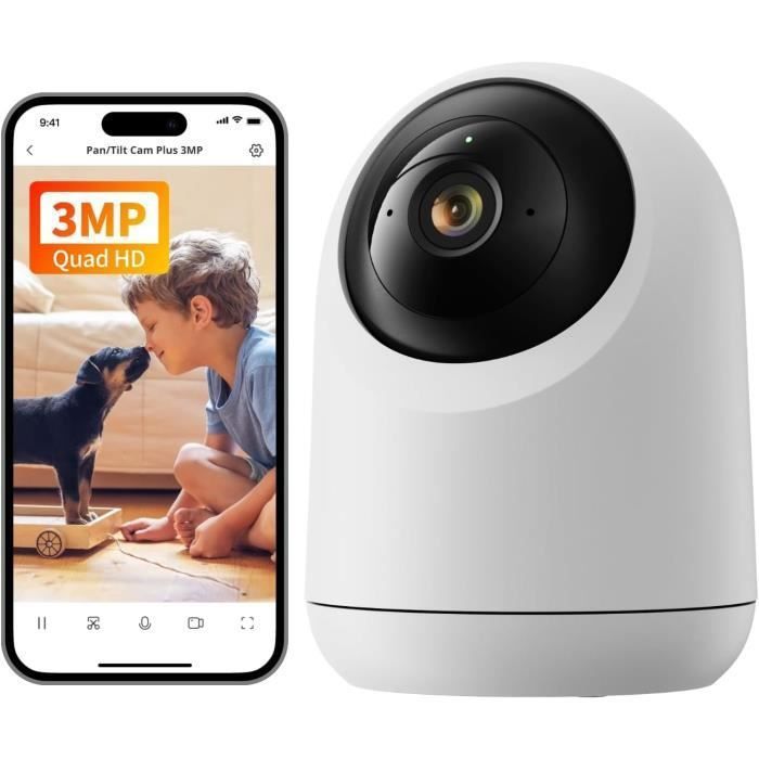 Caméra De Sécurité 2K-Pan-Tilt Cam 3Mp Pour Bébé-Animal, Wi-Fi 2.4G ...