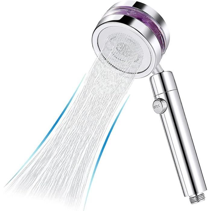 Pommeau De Douche Helice 2 Modes 360° Rotation Douchette Douche Salle