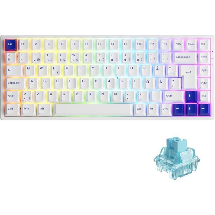 3084B Plus Clavier Mécanique Rvb, Layout Iso-Nordic Qwerty 80% Clavier ...