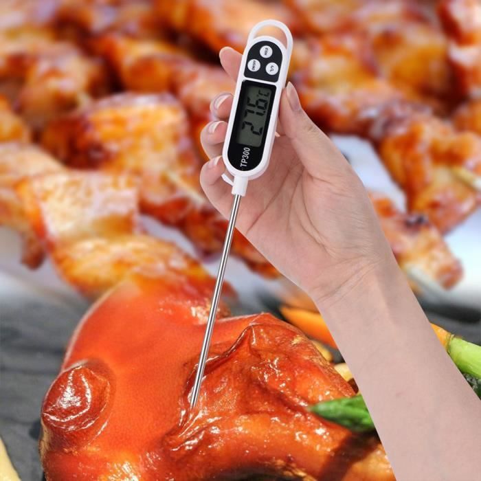 RUR LCD Digital Cooking Food Probe Thermometer, Kitchen BBQ Meat ...