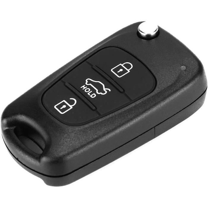 Key Fob Cas, Flip 3 Bouton À Distance Clé Fob Shell Case Cover Fit ...
