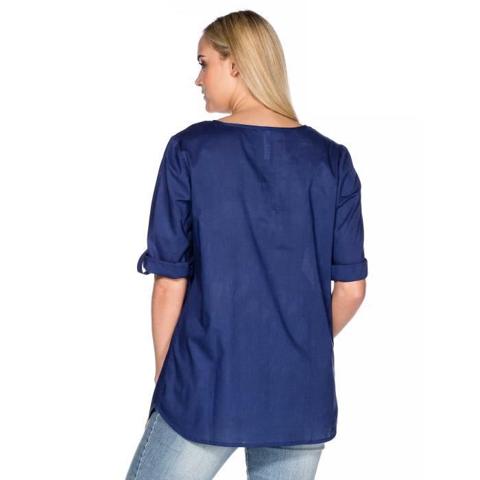 SHEEGO CASUAL - Tunique Grande Taille Nouvelle Collection Bleu foncé ...