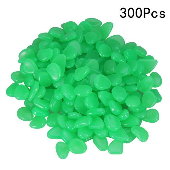 300pcs pavés lumineux cailloux pierres brillent dans l'obscurité pour ...