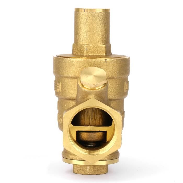 Duokon Vanne de réduction de pression Régulateur de pression d'eau réglable en laiton de soupape ...