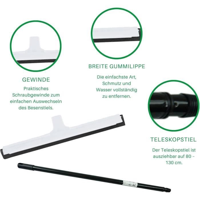 Novaliv Raclette à eau en plastique 43 cm avec télescope I Raclette de ...