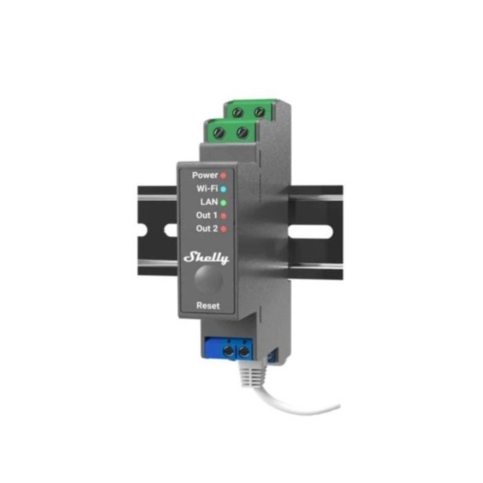 Module Rail DIN 2 canaux contact sec WiFi version PRO - Shelly ...