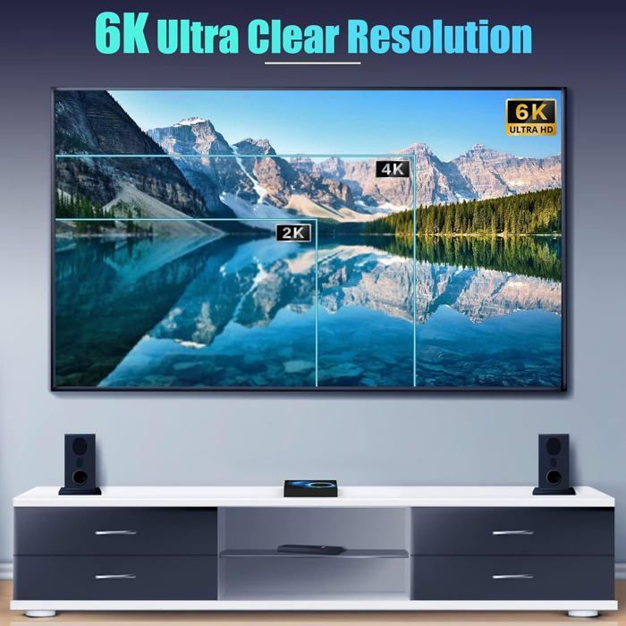 Android TV Box 10.0, Android Box 4GB RAM 32GB ROM Quad-Core Arm Cortex-A53 Con WiFi 2.4G/5.0G ...