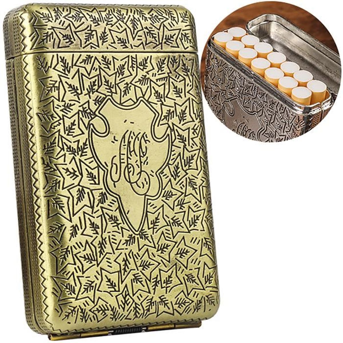 Étui à Cigarettes en métal pour 14 Cigarettes, étui à Cigarettes ...