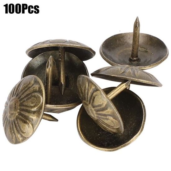 Keenso Clou décoratif 100Pcs 16 x 13mm Clou de Bulle Motif de ...