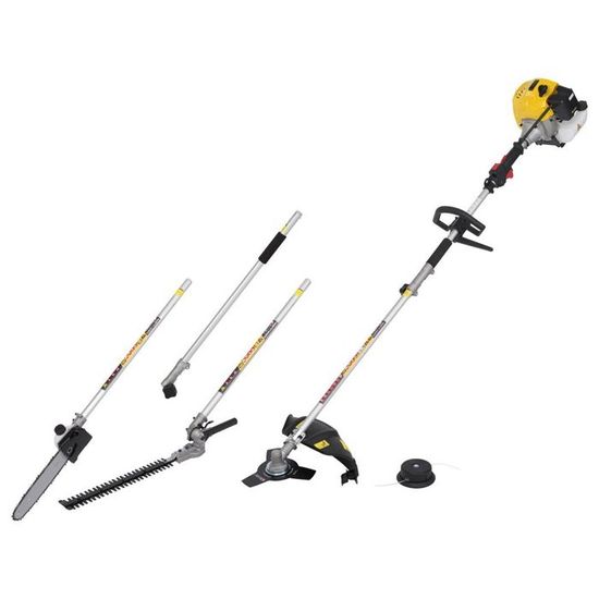 Powerplus Multi-Outil de Jardin Thermique POWXG3026 - 42,7 cc, Taille-Haie, Coupe-Bordure ...