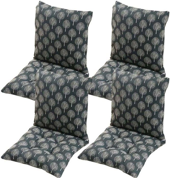 Coussin de Chaise avec Dossier, 40x40cm Coussin de Siège lot de 4 ...