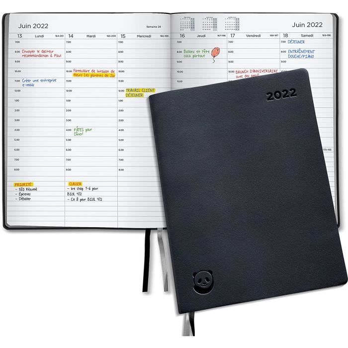 Agenda Premium 2022 par-A4 Agenda Semainier,Couverture Souple,Argent ...