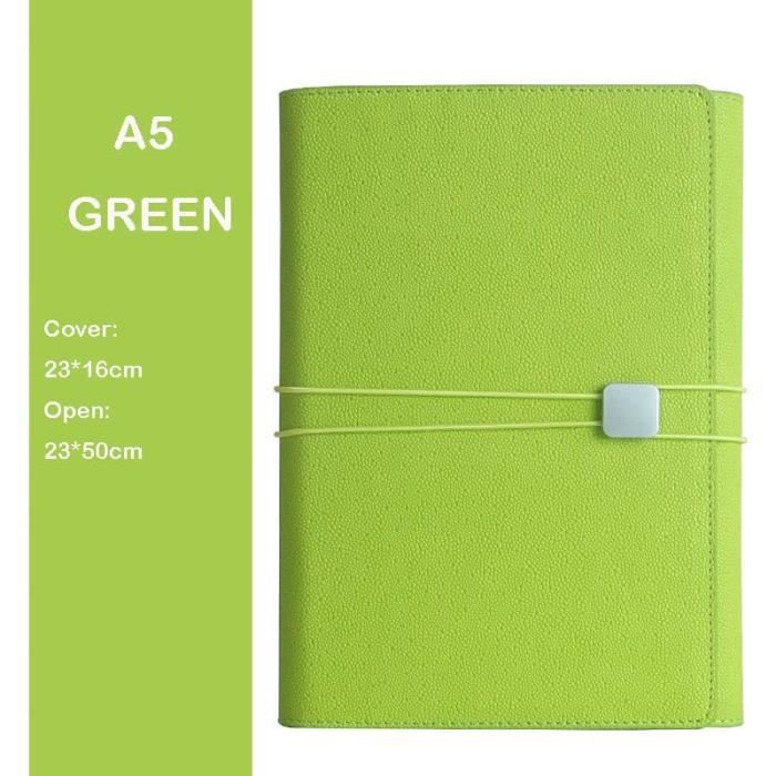 A5 - vert - Carnet de notes A5 à feuilles mobiles, créatif ...