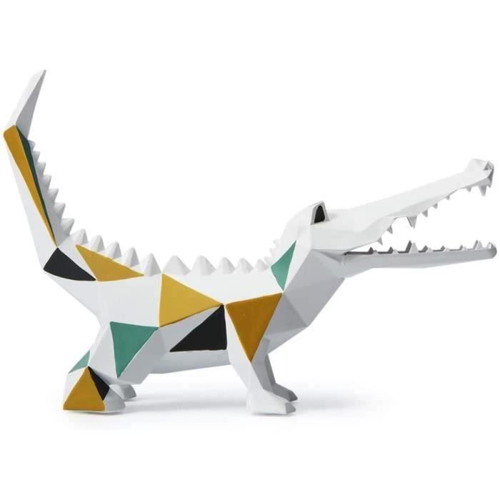 Statue - AUTREMENT - Crocodile - Résine polyrésine - 28 cm - Décor ...