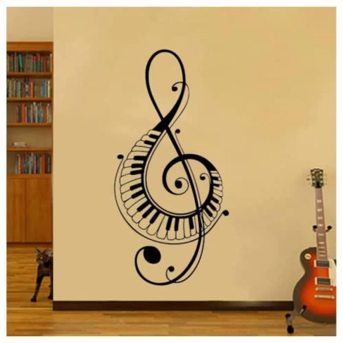 DIY Musique Sticker Musique Symbole Art Mural Vinyle Papier Peint Salle ...