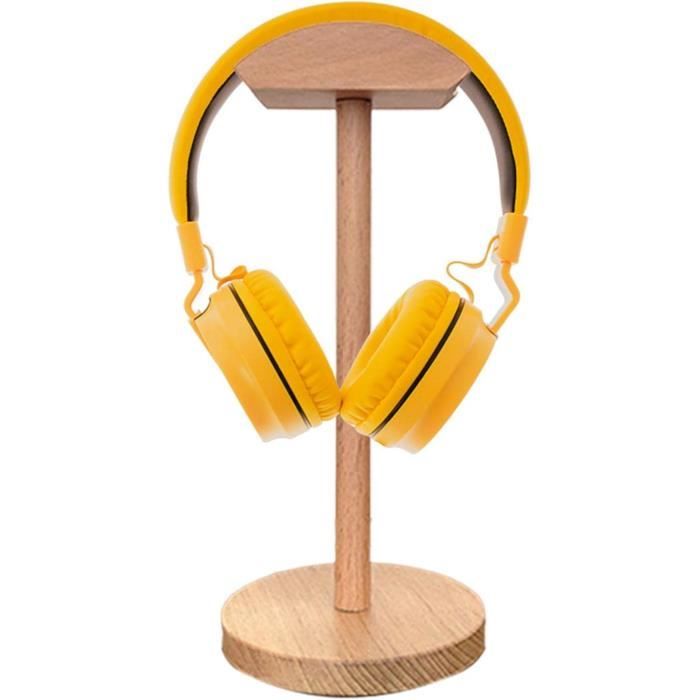 Support De Casque Support Casque Bois Porte Casque Audio Headset Stand ...