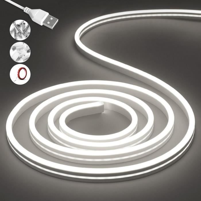 Usb Ruban Led 2M, Neon Bande Led Chambre 12V Ip65 Imperméable Lumiere ...