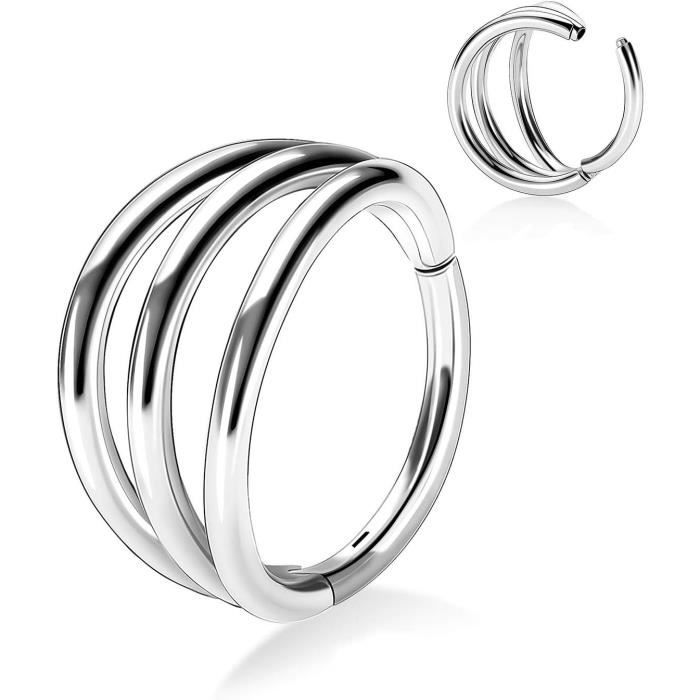 Piercing Septum Clicker Triple Open Stack Conch Daith Piercing Bijoux ...