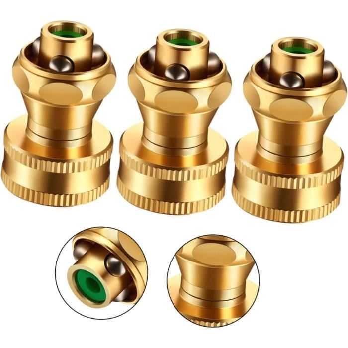 3 Pièces Tête D'Arrosage Embout De Tuyau En Laiton Buse De Pulvérisation De Jardin Buse De Tuyau ...