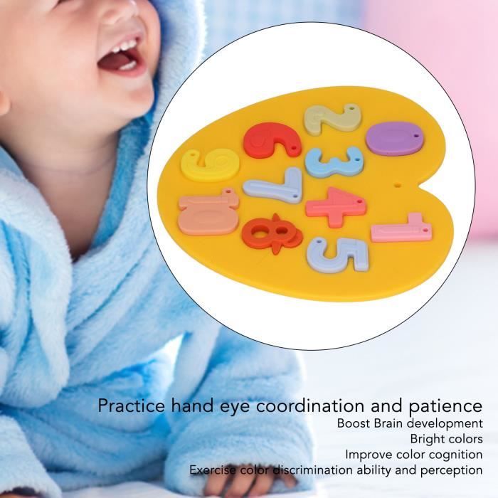 ESTINK Puzzle numérique Enfants Numéro Puzzle Conseil Silicone Éducatif ...