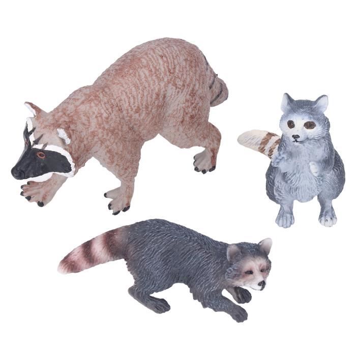 Fafeicy Figurine de raton laveur 3 pièces raton laveur modèle 3 ans ...