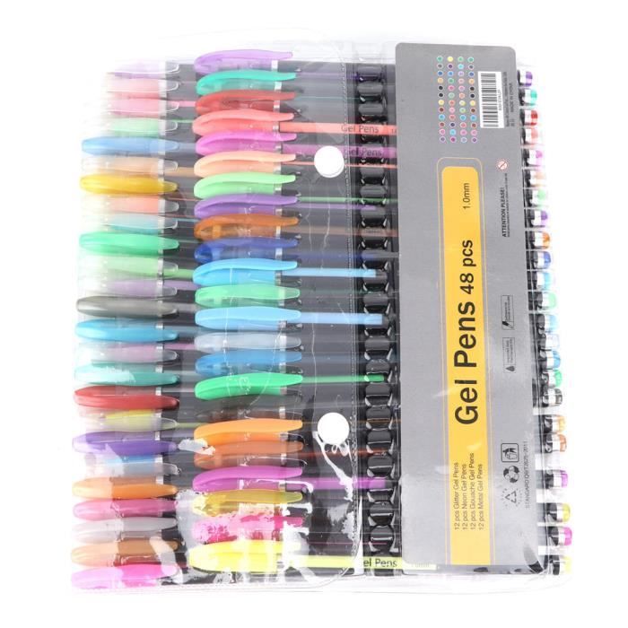 Fdit stylo à peinture 48 pièces stylo à colorier Pastel Fluorescent ...