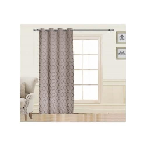 Rideau Jacquard Motifs Géométriques Gris 140 x 260 cm - Cdiscount Maison