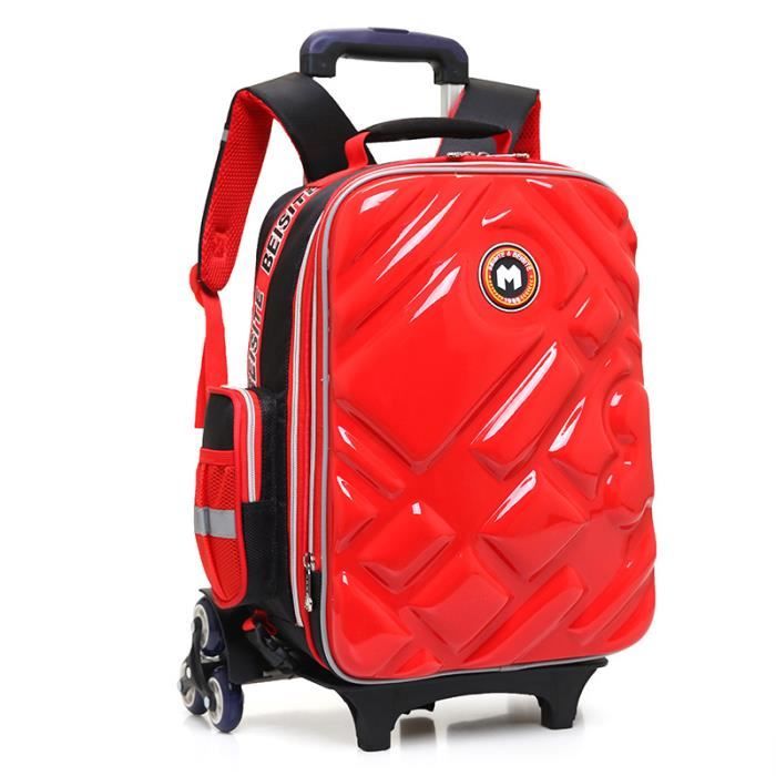 Cartable à Roulettes Six roues Trolley Bag imperméable Sac à Dos Valise ...