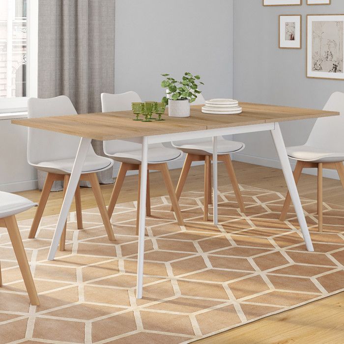 IDMARKET Table scandinave extensible rectangle INGA 4-8 personnes ...