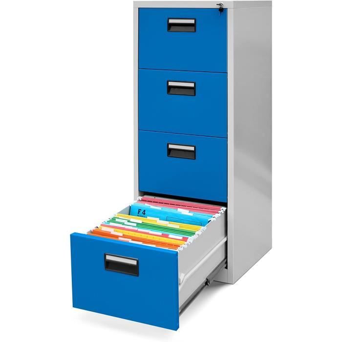 Armoire Classeur pour Dossier avec 4 Tiroirs Armoire de Bureau ...