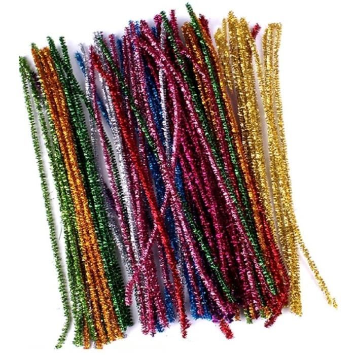 Panlom Pack 200 cure-pipes en fil chenille pour loisirs créatifs et ...