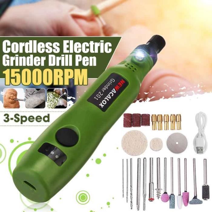 Stylo graveur électrique - RUMOCOVO - Mini broyeur rechargeable USB - Bricolage bois - Sans fil ...