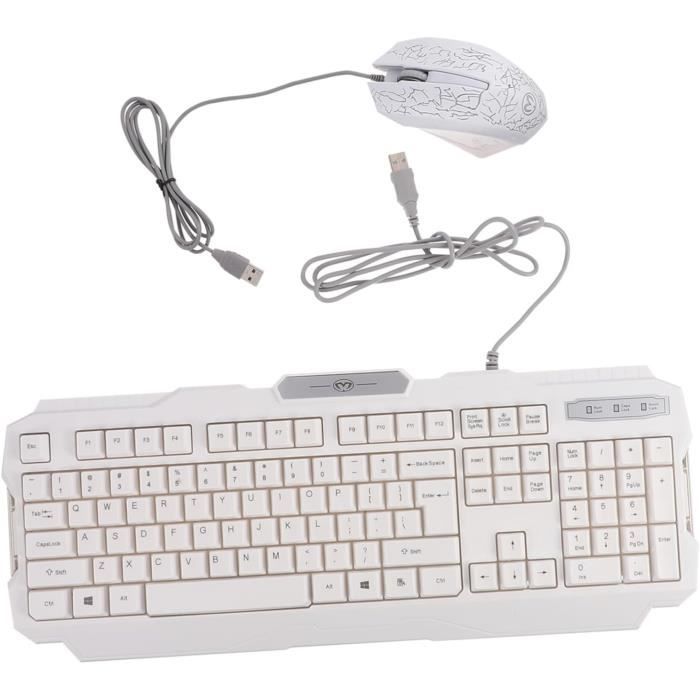1 Jeu Clavier Souris Clavier Pour Ordinateur Portable Clavier Led ...
