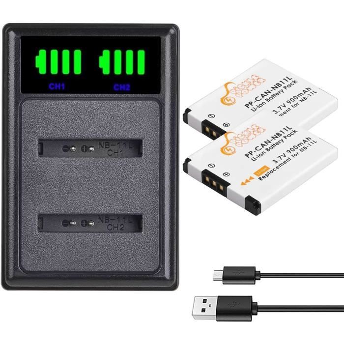 Nb-11L Batterie Et Chargeur Usb Led Avec Port Type-C 2 Batteries ...