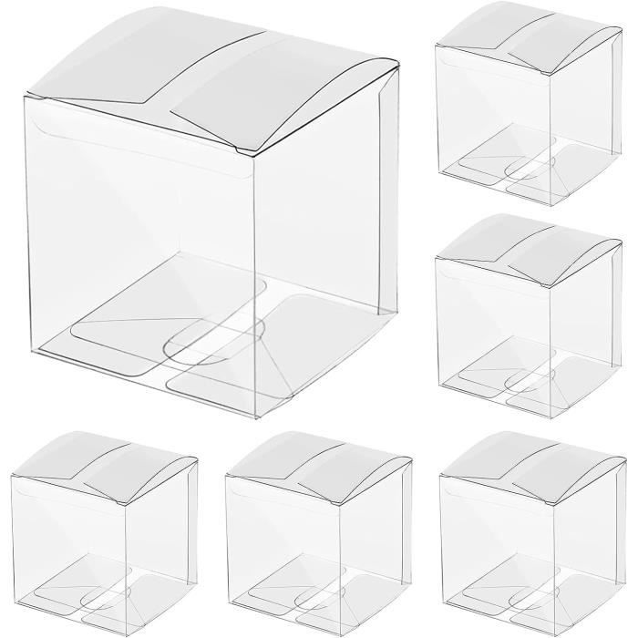 Sporgo Boite Cadeau Transparente, 50 Pièces Boite Transparente Dragees ...