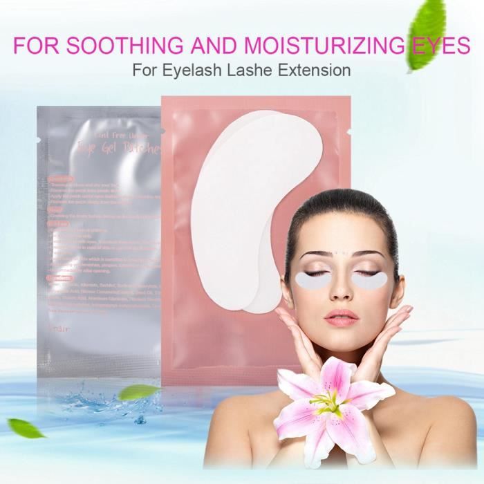 50 Paire Patchs Pour Extensions de Cils Gel Patch de Cils Gel Patch Eye ...