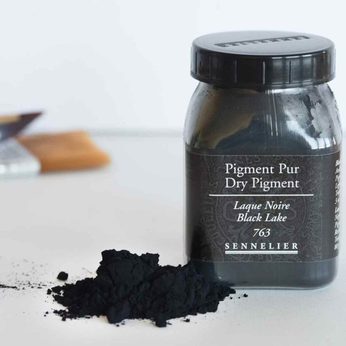 Pigment pour création de peinture - pot 80 g - Laque noire - Cdiscount ...