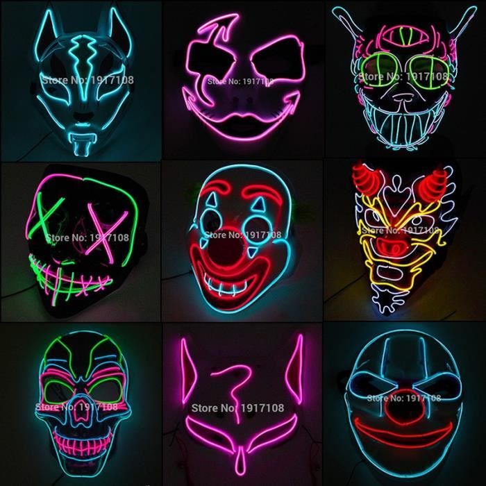 Guirlande lumineuse,masque d'horreur d'halloween, offres spéciales ...