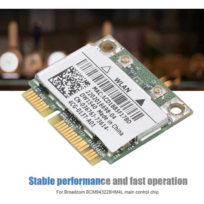 Carte Réseau Sans Fil, Carte Mini Pci-E Wifi Double Bande 300Mbps 2,4-5 ...
