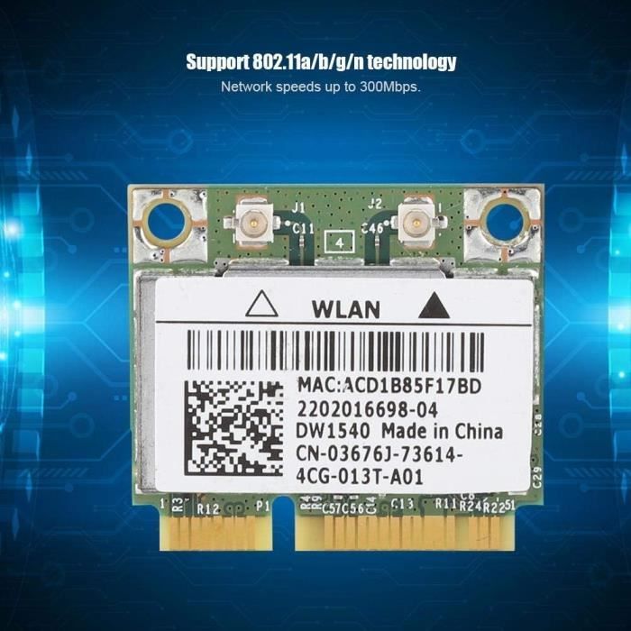 Carte Réseau Sans Fil, Carte Mini Pci-E Wifi Double Bande 300Mbps 2,4-5 ...
