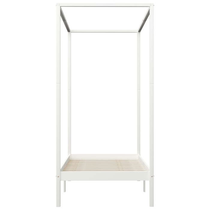 Lit Simple | 1 Place, Cadre de lit à baldaquin , bois massif 100x200 cm ...