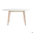 Miliboo - Table ovale blanche et bois clair L150 LEENA - Cdiscount Maison