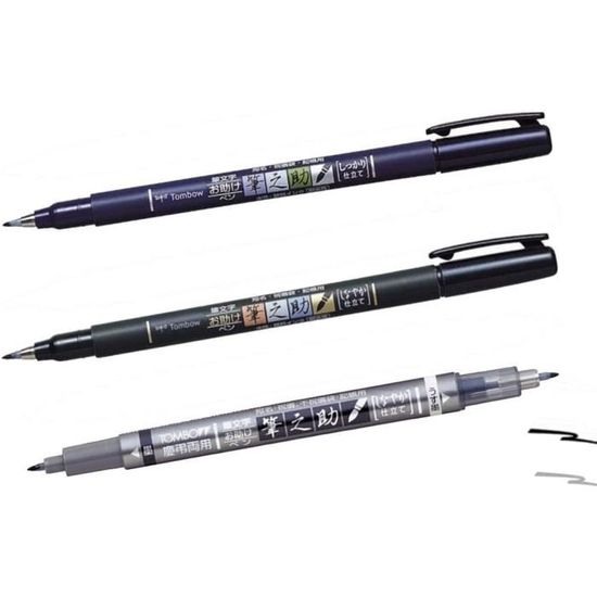 Pack De Feutres - - 1 Feutre Dur, 1 Feutre Souple, 1 Double Pointe ...