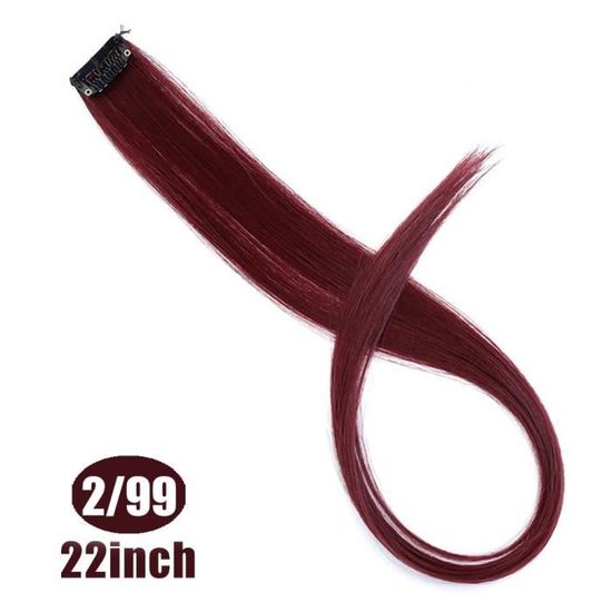 Accessoires coiffure,Extension capillaire synthétique lisse ombré arc ...