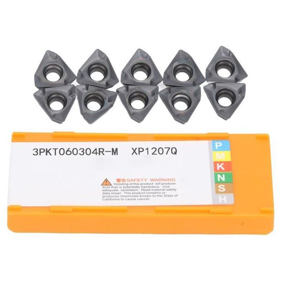 GOTOTOP Insertion de tournage 10 pièces tournant Insert carbure cémenté tour Cutter fraisage CNC ...