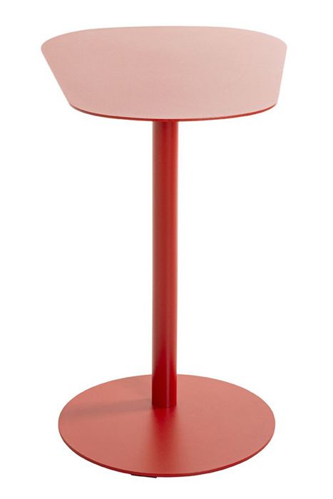 Table d'appoint en métal coloris rouge -longueur 53 x profondeur 38 x ...